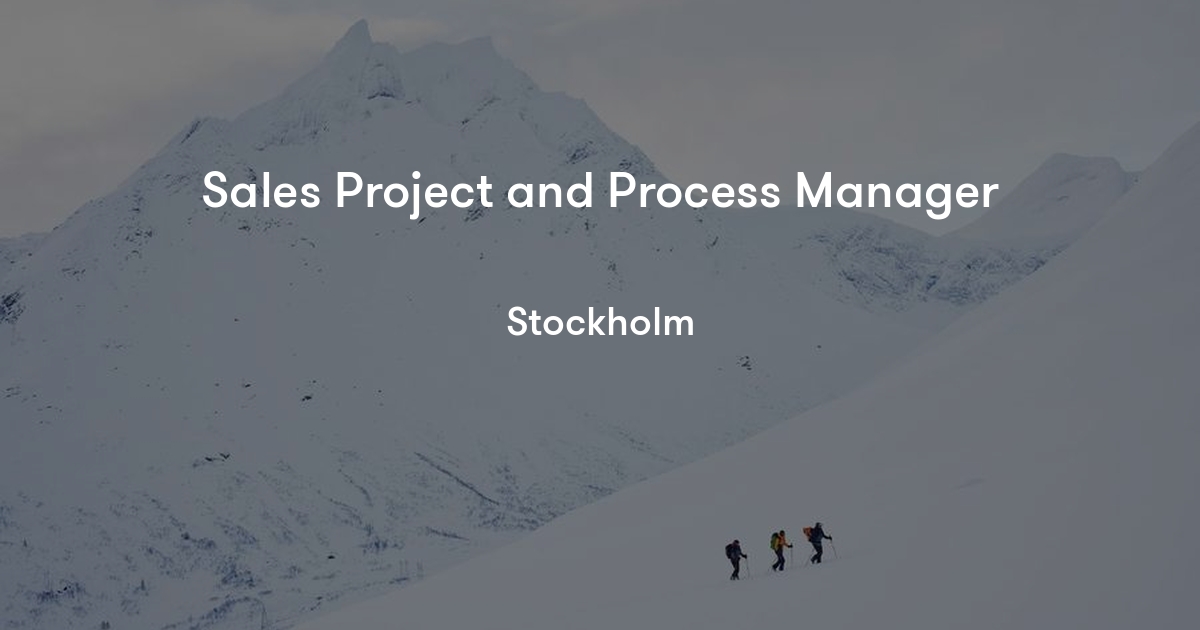 Sales Project and Process Manager - Haglöfs | Jobylon
