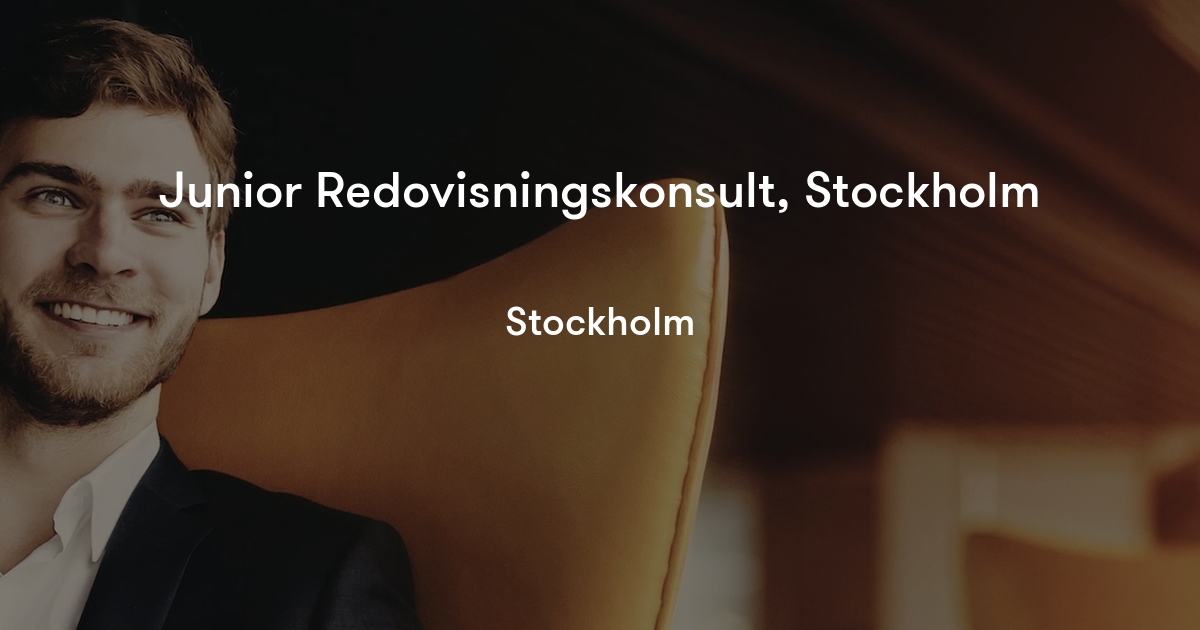 Junior Redovisningskonsult, Stockholm - Aspia | Jobylon