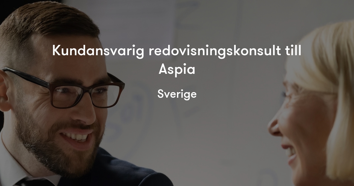 Kundansvarig redovisningskonsult till Aspia - Aspia | Jobylon