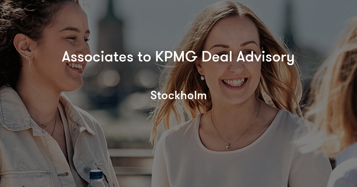 Associates To KPMG Deal Advisory KPMG Jobylon