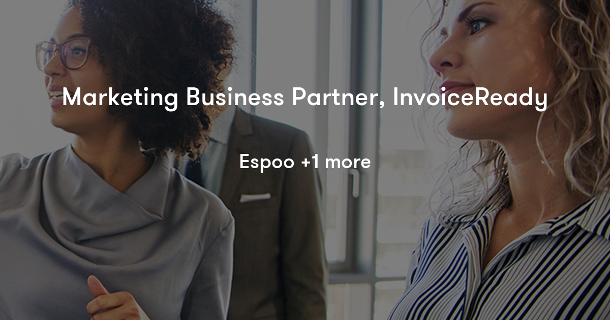 Marketing Business Partner, InvoiceReady - Basware | Jobylon