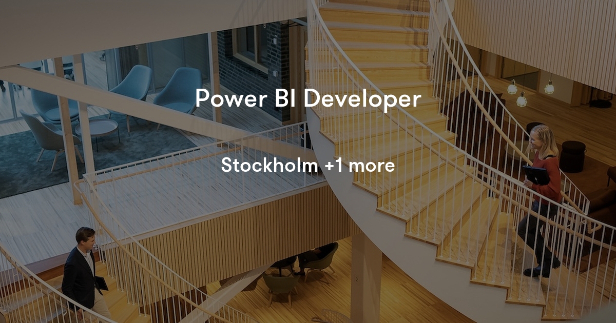 Power BI Developer - Lantmännen Group Functions | Jobylon