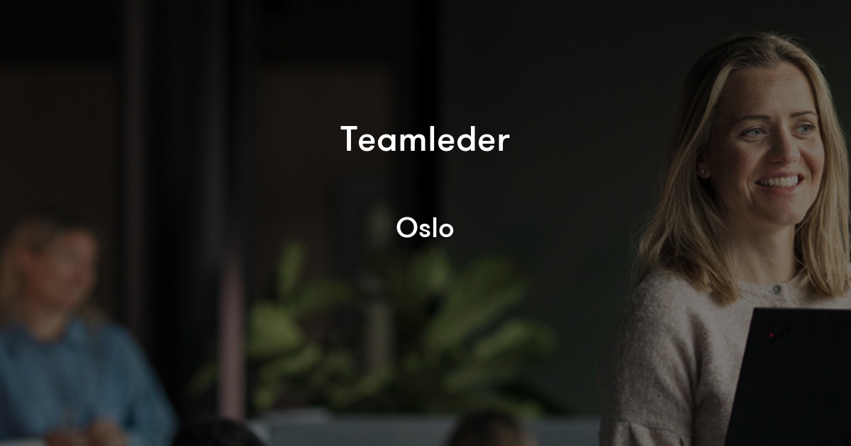 Teamleder - OBOS OpenNet | Jobylon