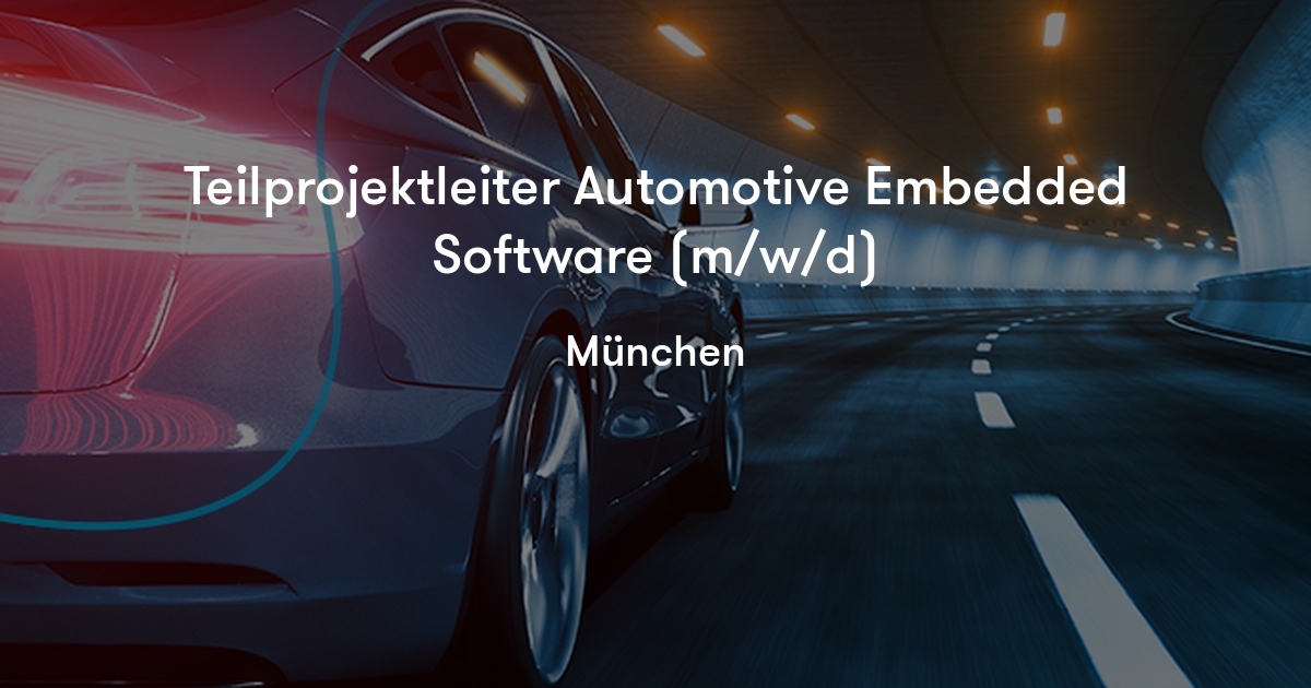 Teilprojektleiter Automotive Embedded Software (m/w/d) - Capgemini ...