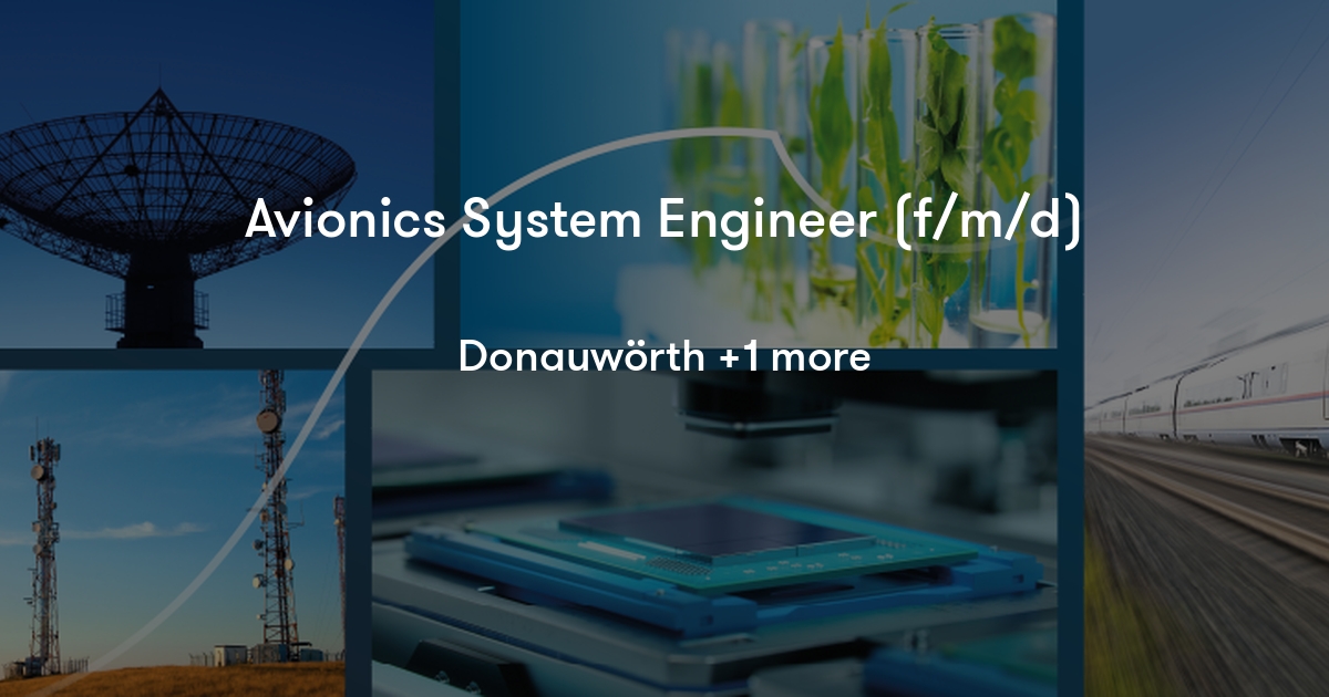 Avionics System Engineer (f/m/d) - Capgemini Engineering | Jobylon
