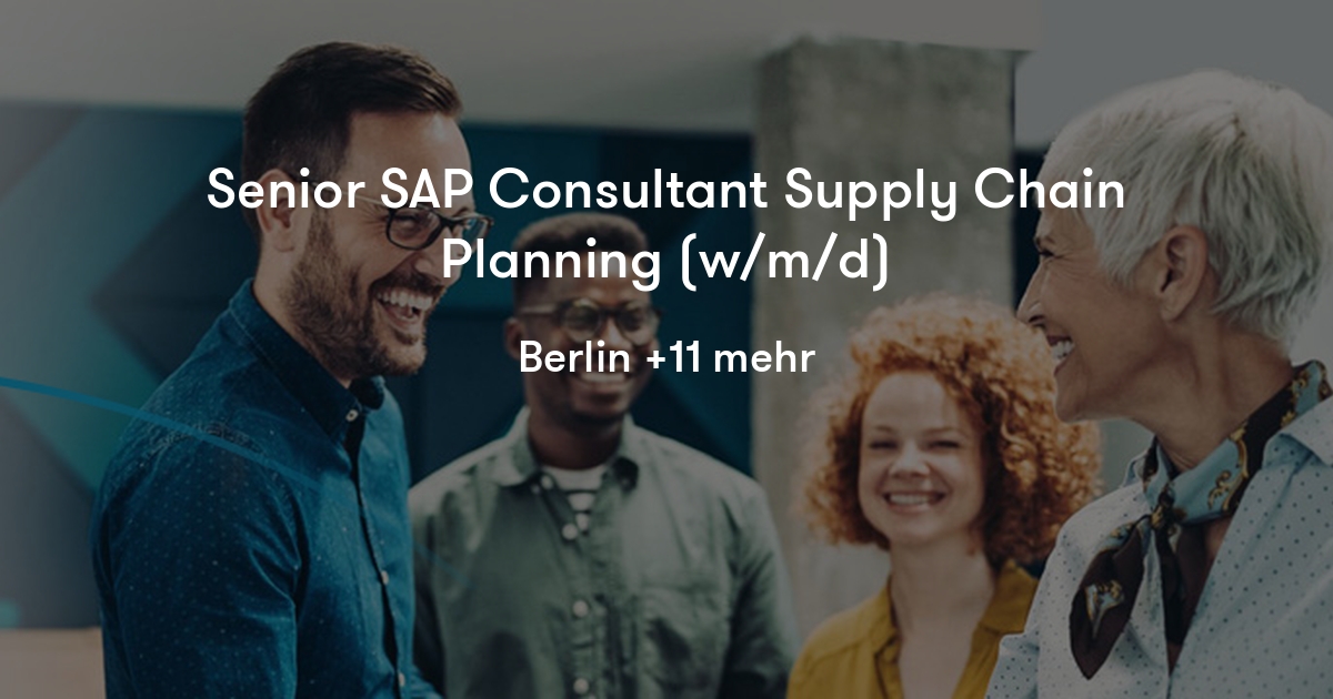 Senior Sap Consultant Supply Chain Planning W M D Capgemini