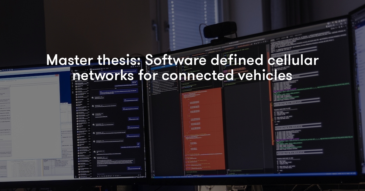 Master thesis: Software defined cellular networks for connected ...