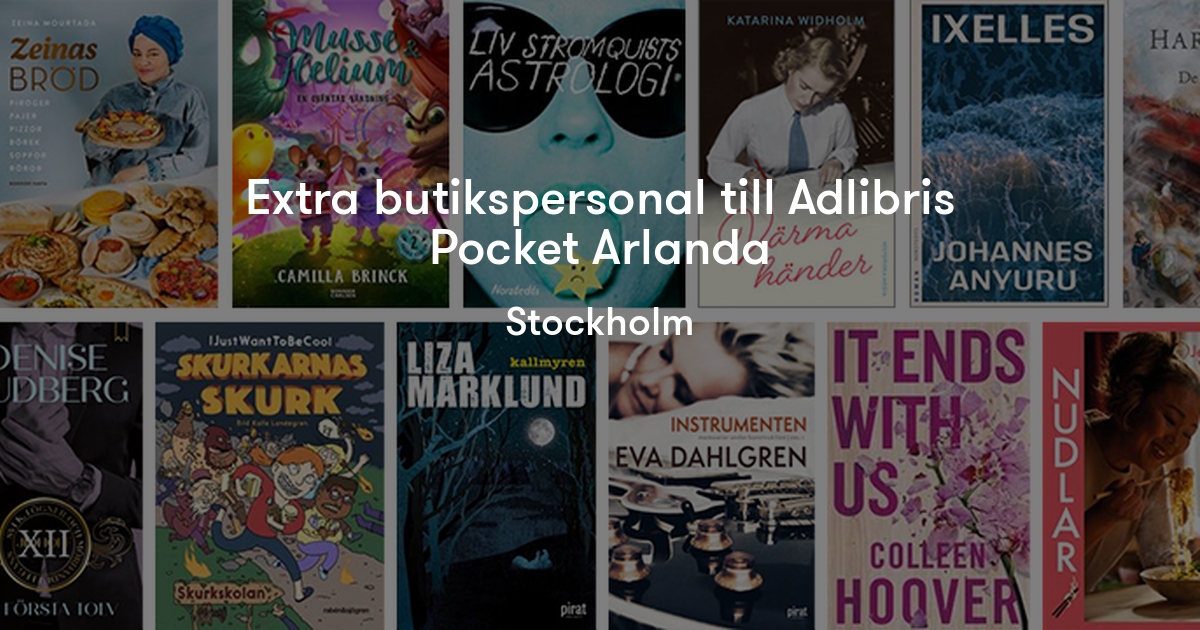 Extra butikspersonal till Adlibris Pocket Arlanda - Adlibris Pocket ...