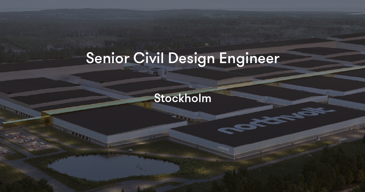 Senior Civil Design Engineer Northvolt Jobylon senior-civil-design-engineer-northvolt-jobylon