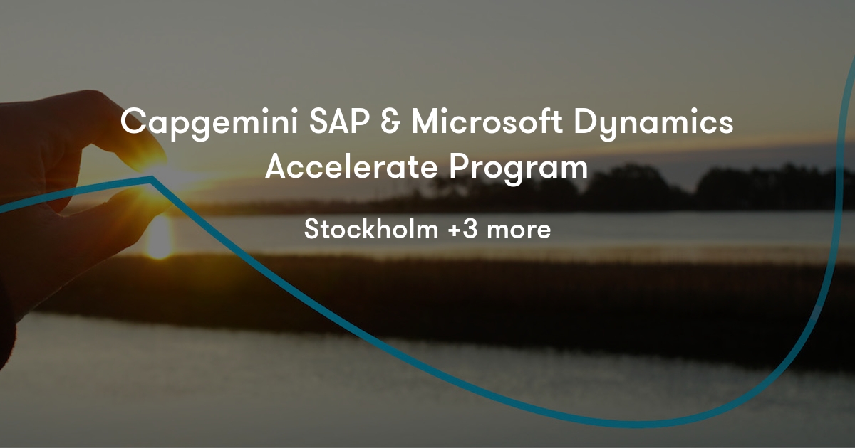 Capgemini SAP & Microsoft Dynamics Accelerate Program - Capgemini Sverige | Jobylon