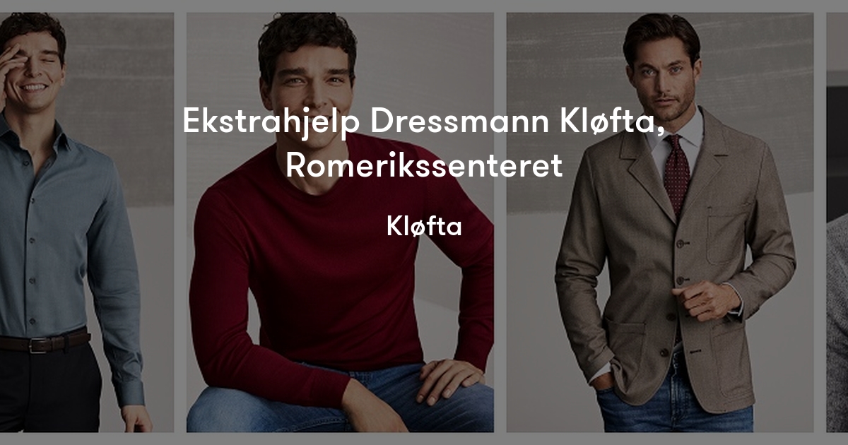 Ekstrahjelp Dressmann Kløfta, Romerikssenteret - Dressmann | Jobylon