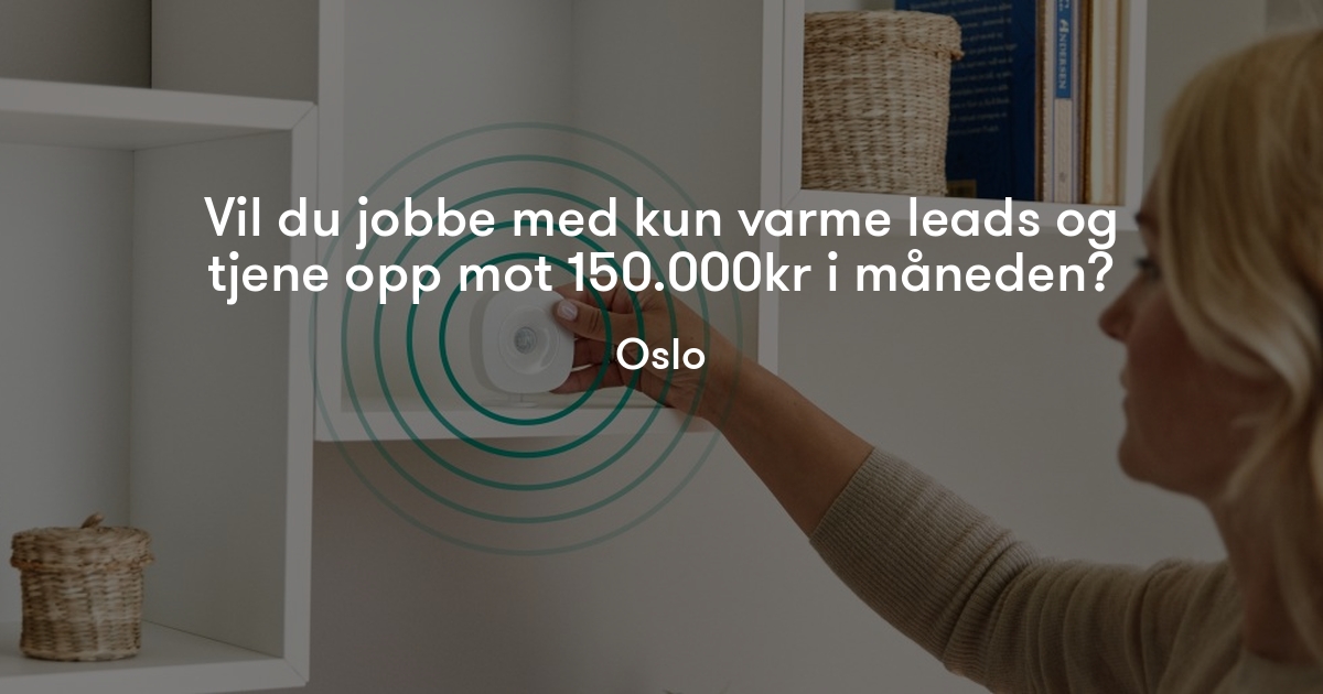 Vil du jobbe med kun varme leads og tjene opp mot 150.000kr i måneden? - Homely | Jobylon