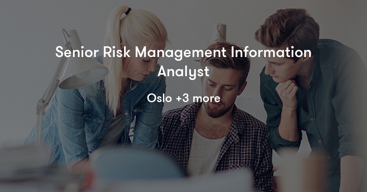 Senior Risk Management Information Analyst - Santander Consumer Bank ...