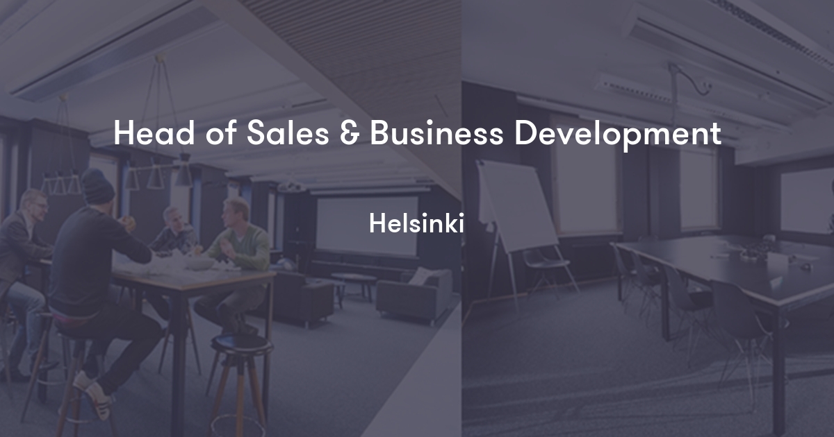 Head of Sales & Business Development - Sievo | Jobylon