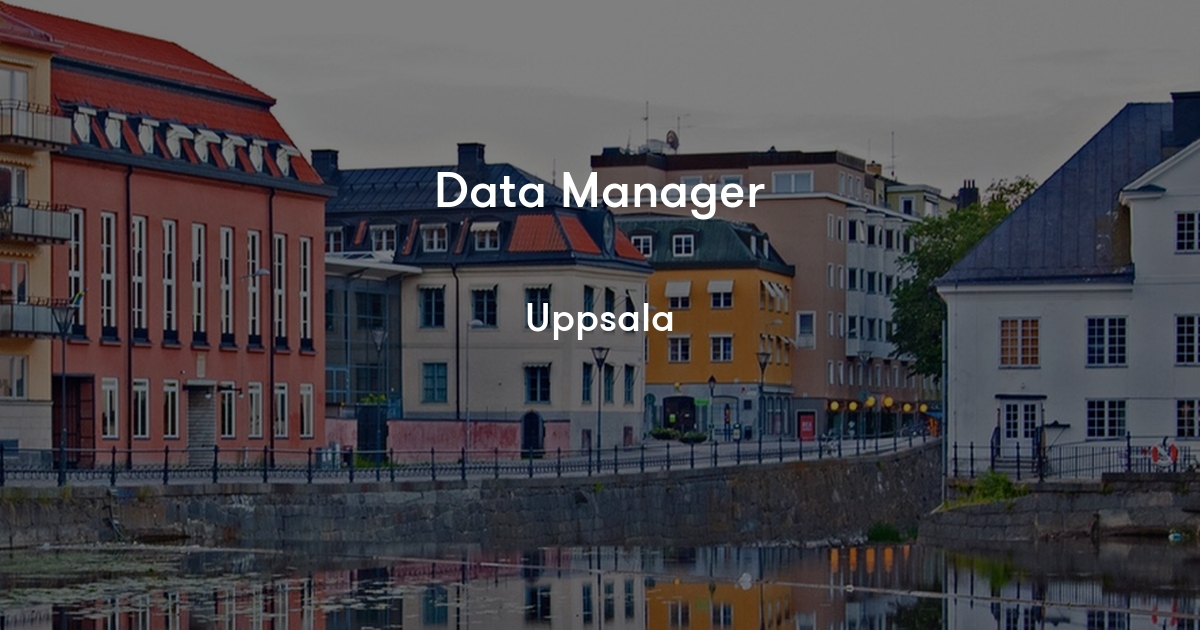 Data Manager - Uppsala Monitoring Centre | Jobylon