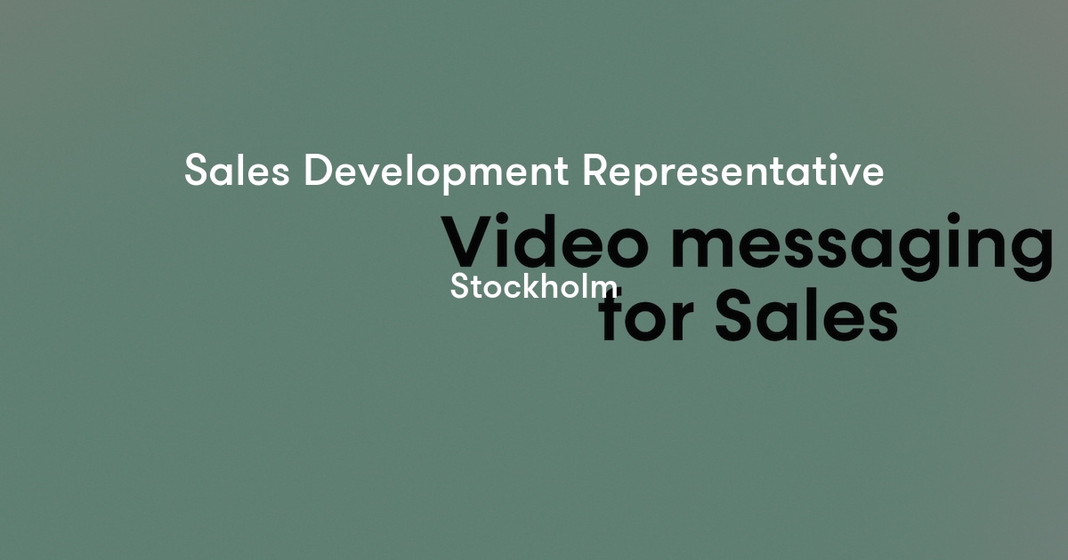 Sales Development Representative - Vaam | Jobylon