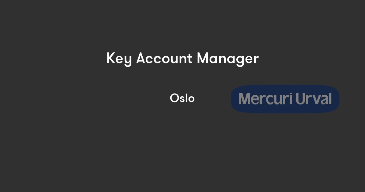 Key Account Manager - AstraZeneca AS | Jobylon